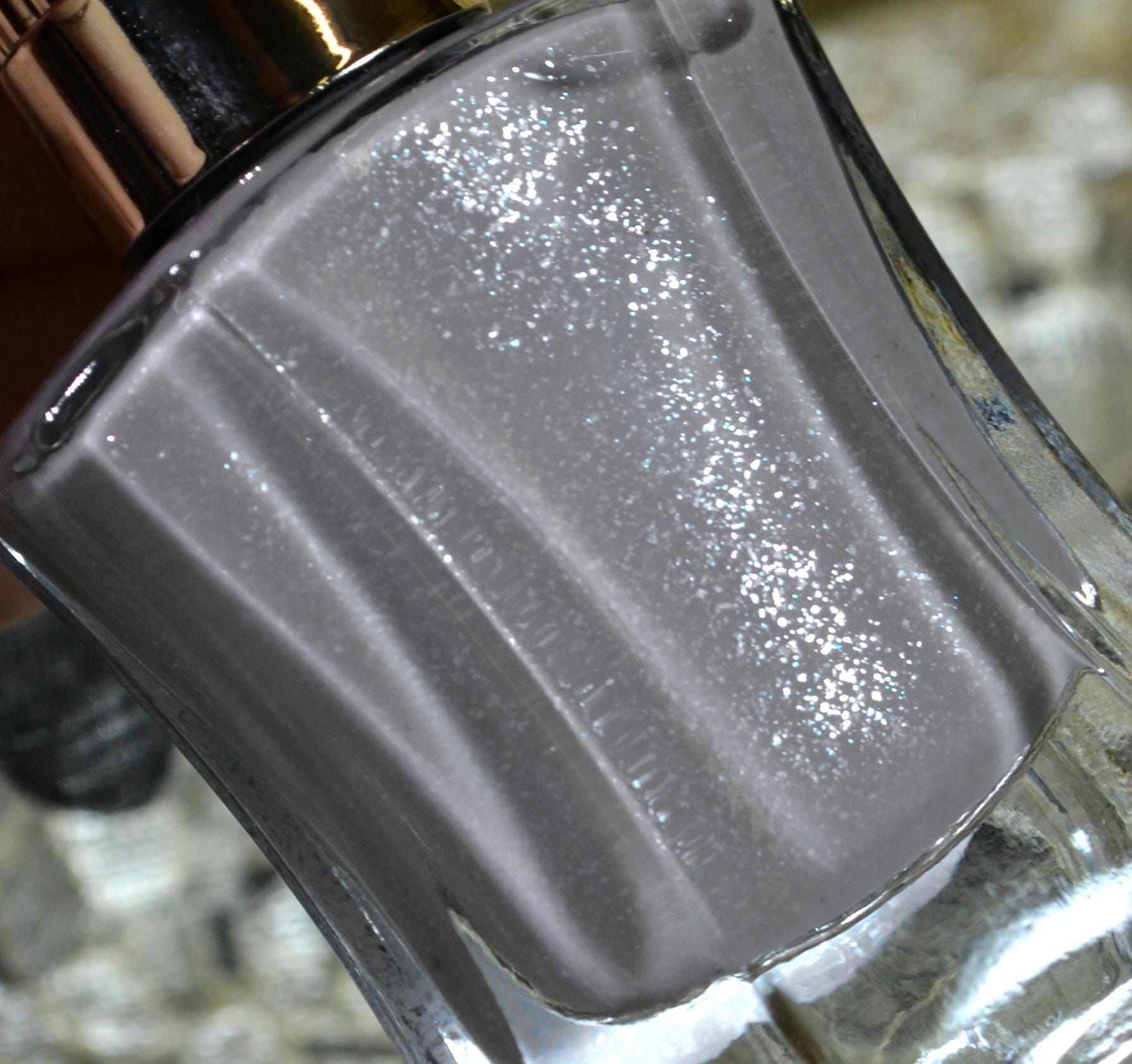 Cobwebs Nail Polish - Sheer Light Gray With Silver White Glitter - Etsy
