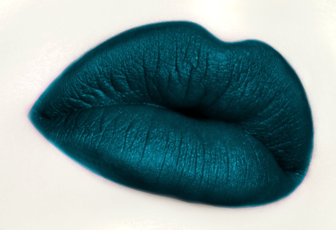 1920 Satin Liquid Lipstick Dark Teal Green - Etsy