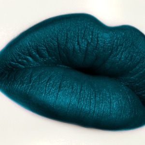 1920 Satin Liquid Lipstick Dark Teal Green - Etsy
