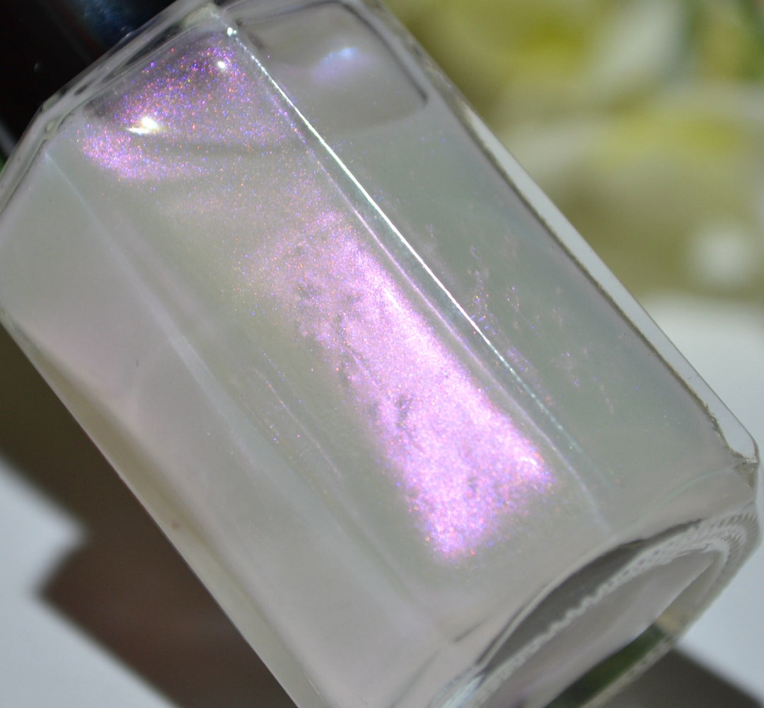Raspberry Frost Nail Polish - Hot Pink Violet Iridescent Top Coat - Etsy