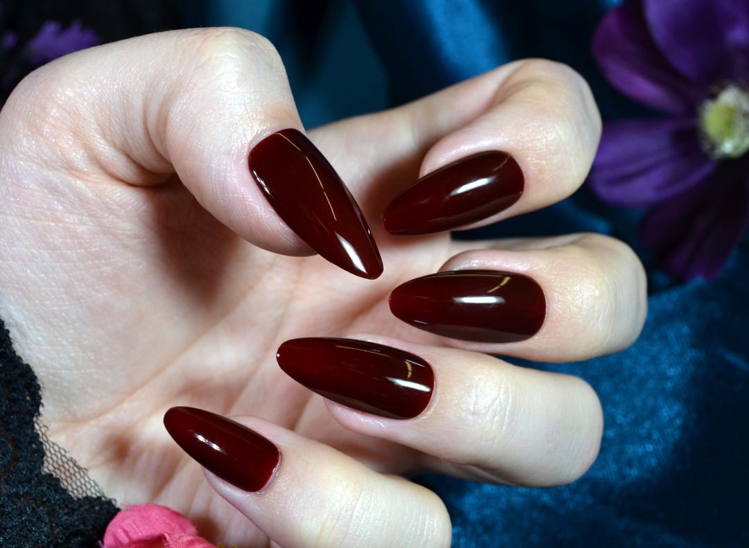 El Chupacabra Nail Polish - Semi Sheer Blackened Blood Red - Etsy