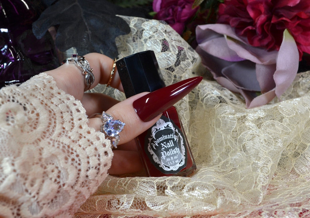 Bathory Nail Polish - Bloody Cherry Red - Etsy
