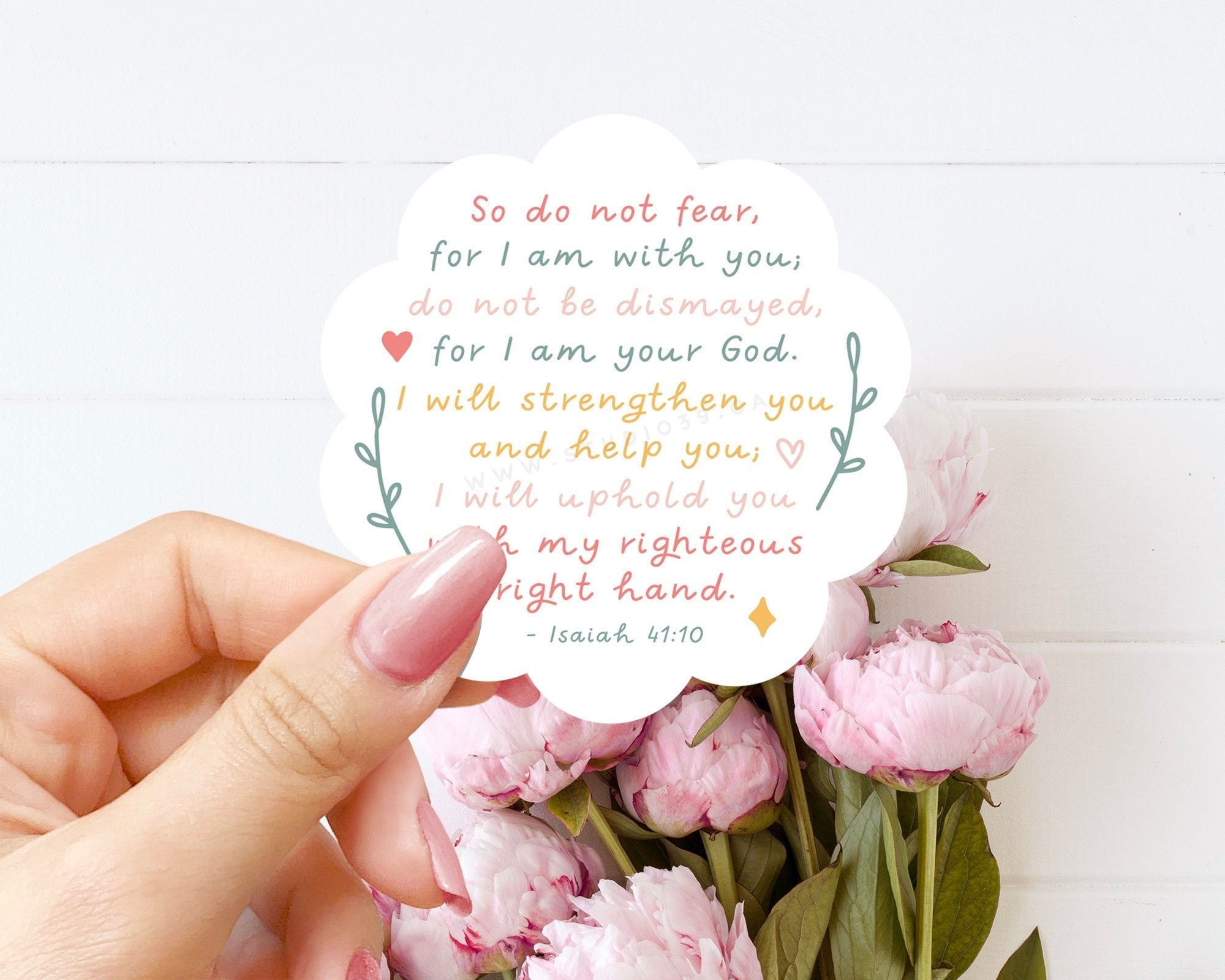 Isaiah 41:10 Sticker, Christian Stickers, Scripture & Bible Verse ...