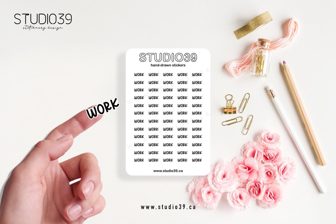 Work Planner Stickers: Handmade Waterproof Matte Labels - Etsy