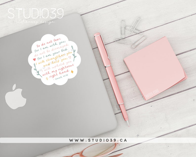 Isaiah 41:10 Sticker Christian Stickers Scripture & Bible | Etsy