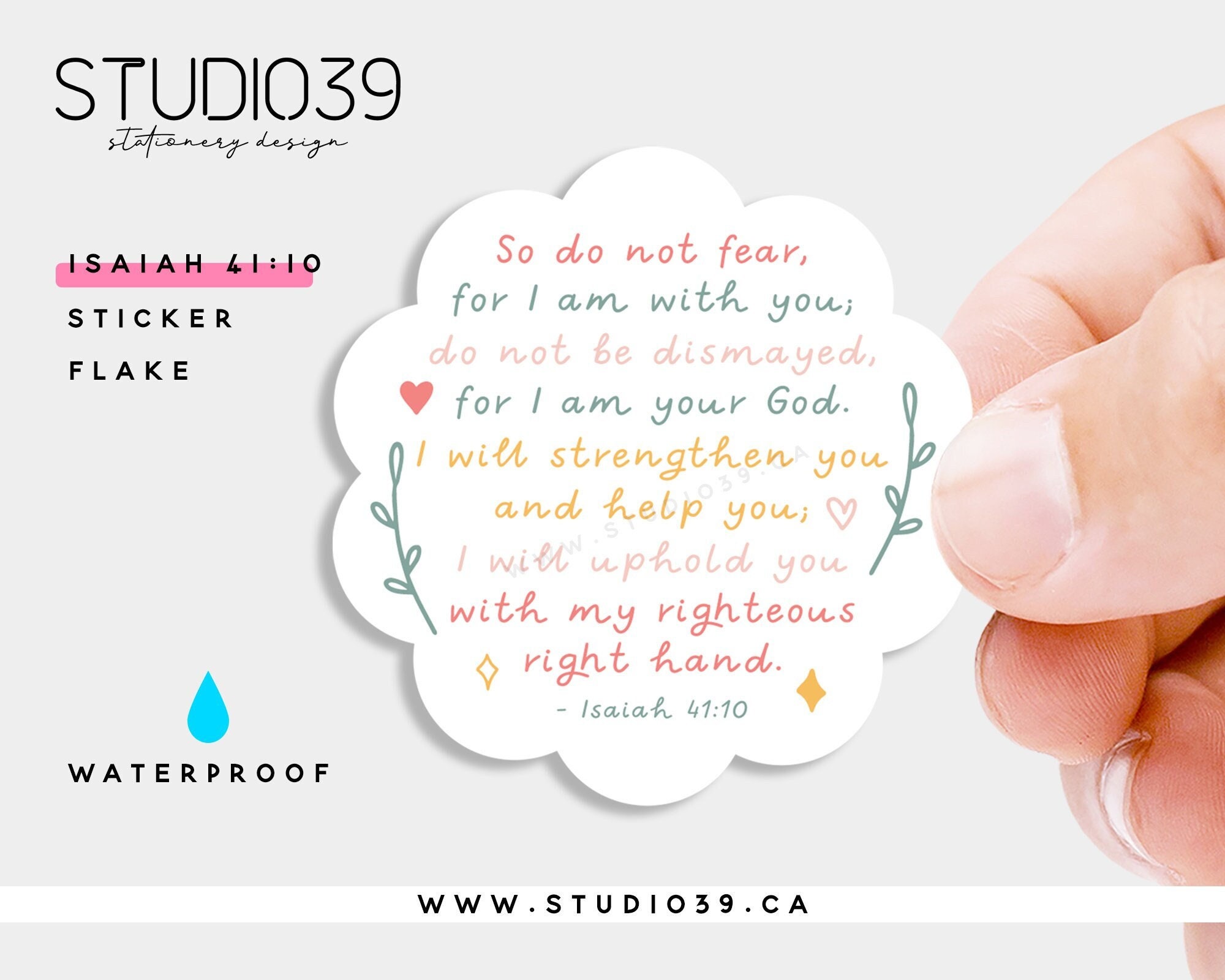Isaiah 41:10 Sticker, Christian Stickers, Scripture & Bible Verse ...