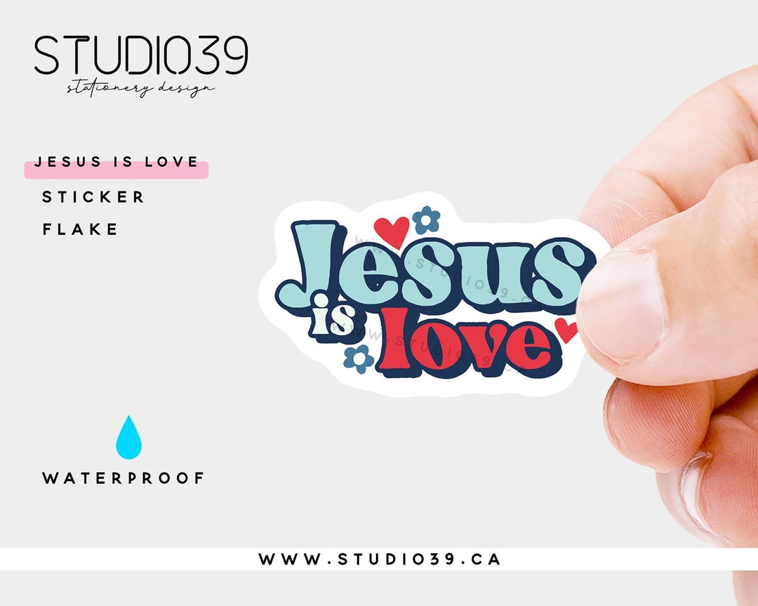 Jesus is Love Sticker, Christian Stickers, Scripture & Bible Verse ...