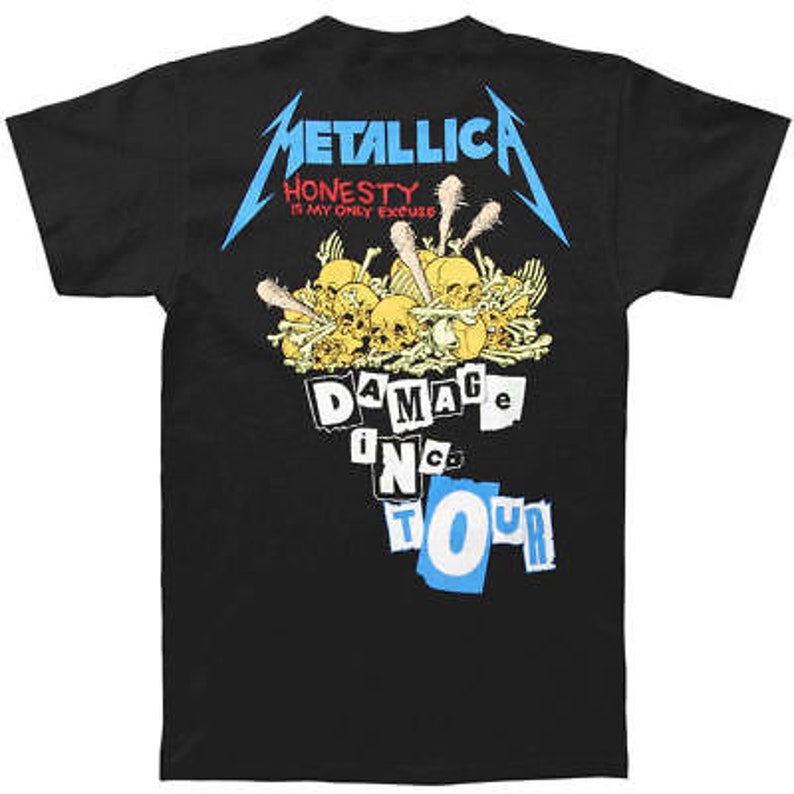 Metallica Damage Inc Skull Tour 1986 T-shirt - Etsy