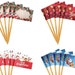 50 Christmas Cocktail Sticks Flags Cupcake Sandwich Flag Buffet Food ...