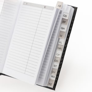 Index Address Book Leather Look Cover Executive Padded Small Sizes ...