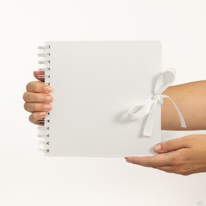 Kraft Paper Scrapbook Album: 8 Inch Square Spiral Bound With Ribbon ...