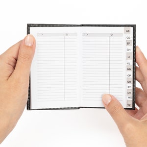 Index Address Book Leather Look Cover Executive Padded Small Sizes ...
