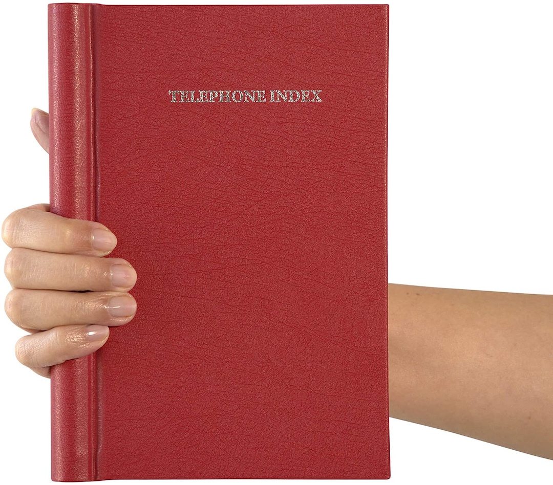 Red Telephone Address Book: A-Z Index, Spiral Design (A5) - Etsy UK