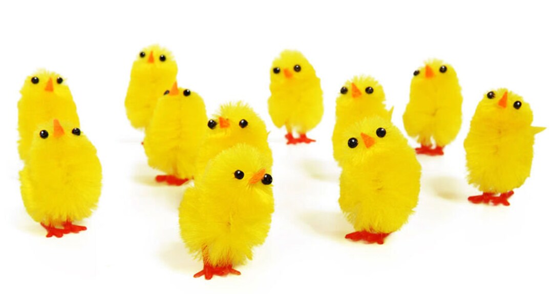 Mini Easter Chicks Yellow Bunny Butterflies Nests for Bonnets Hats ...