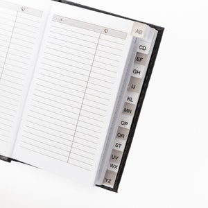 Index Address Book Leather Look Cover Executive Padded Small Sizes ...