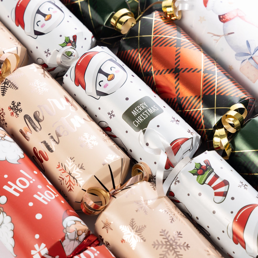 12 X Make Your Own Christmas Cracker Kit Hats Snaps Crackers Jokes ...