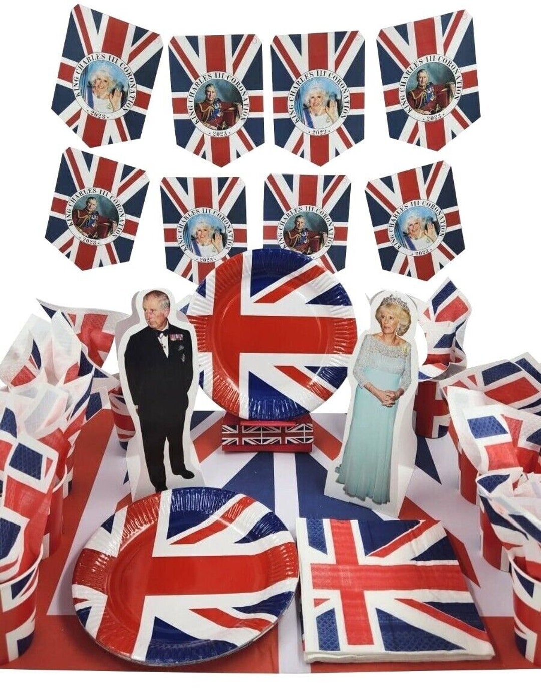 Union Jack Plates Cups Napkins Tablecloth Party Set - Etsy UK