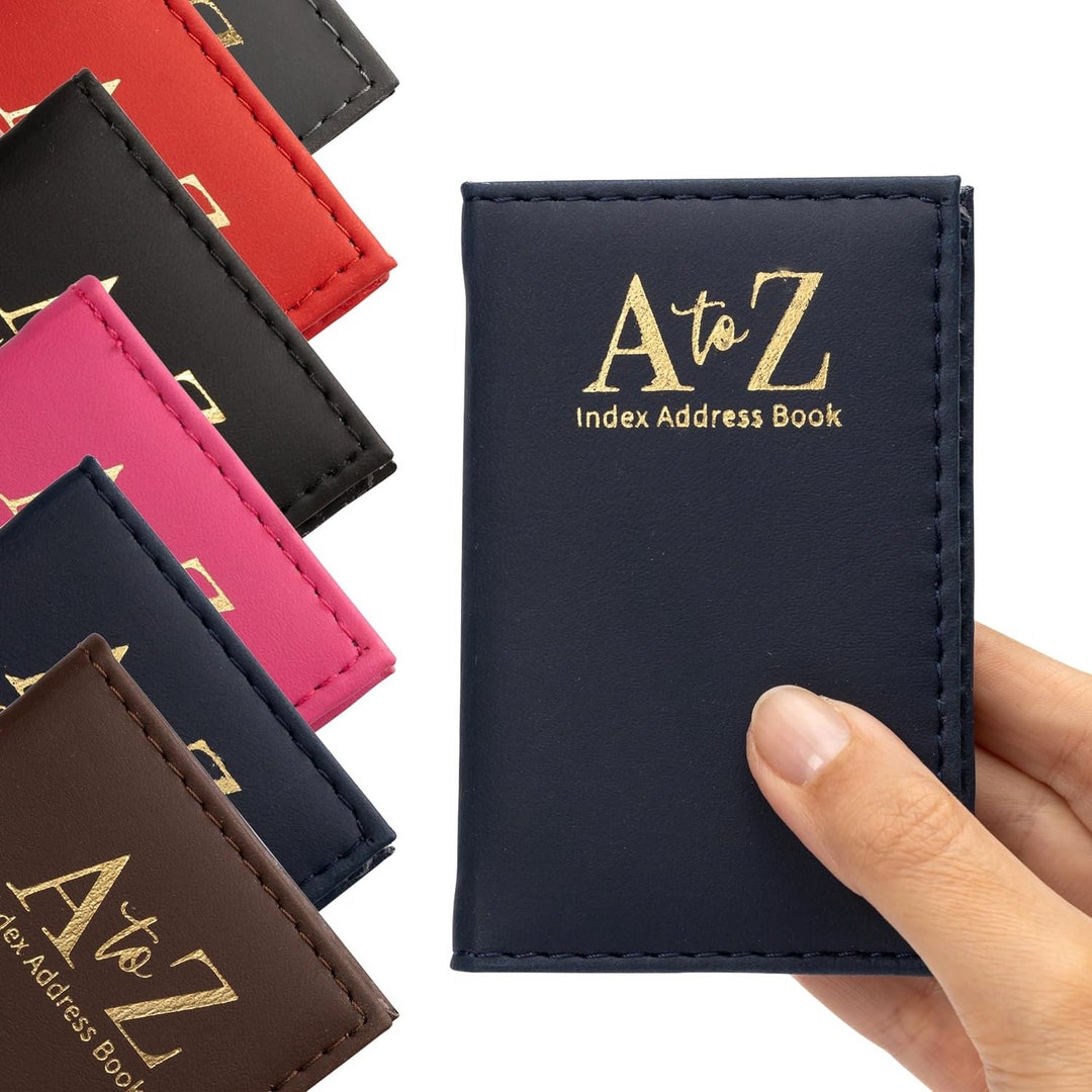 Index Address Book Leather Look Cover Executive Padded Notebook A-Z ...