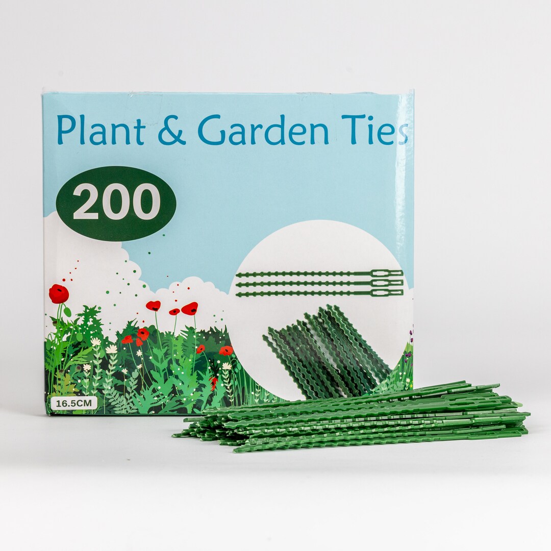 200 Reusable Garden Plastic Plant Cable Ties Adjustable Climbing ...