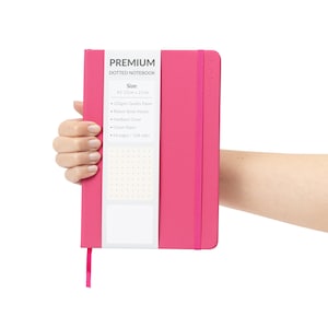 A5 Hardback Dotted Notebook Notepad Notes Diary Bullet Journal Premium ...
