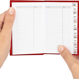 Index Address Book Leather Look Cover Executive Padded Notebook A-Z ...