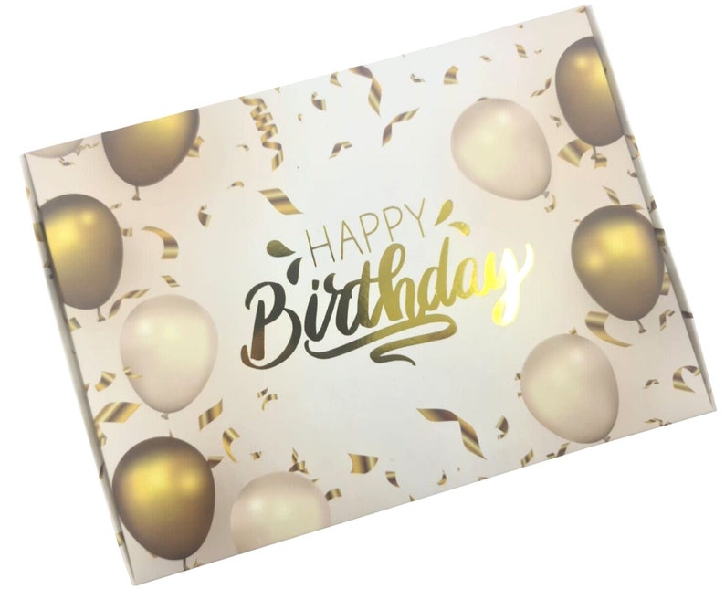 Happy Birthday Lindt Lindor Milk Chocolate Bars & Hearts Gift Box Treat ...