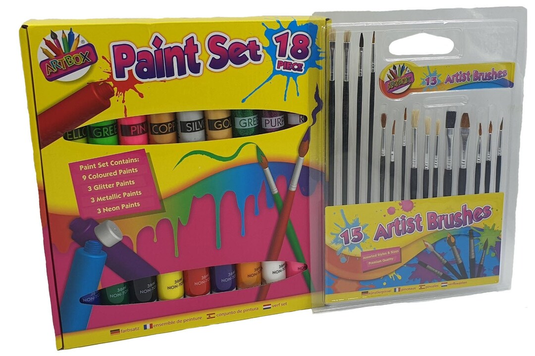 Paint Set Craft Kids Kit 33 Piece Poster Paints Set and - Etsy