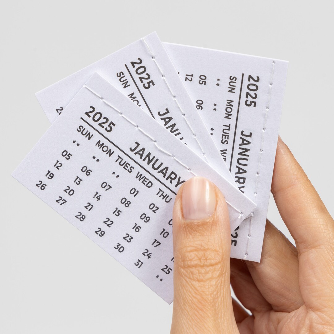 2025 Calendar Tabs Insert Tabs White Mini 1-200 Packstear off Pads ...