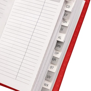 Index Address Book Leather Look Cover Executive Padded Notebook A-Z ...