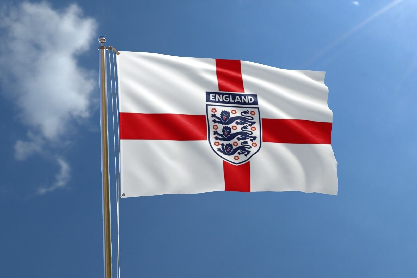 England Flag St George Cross Flags English Eyelets World Cup 3 Lions ...