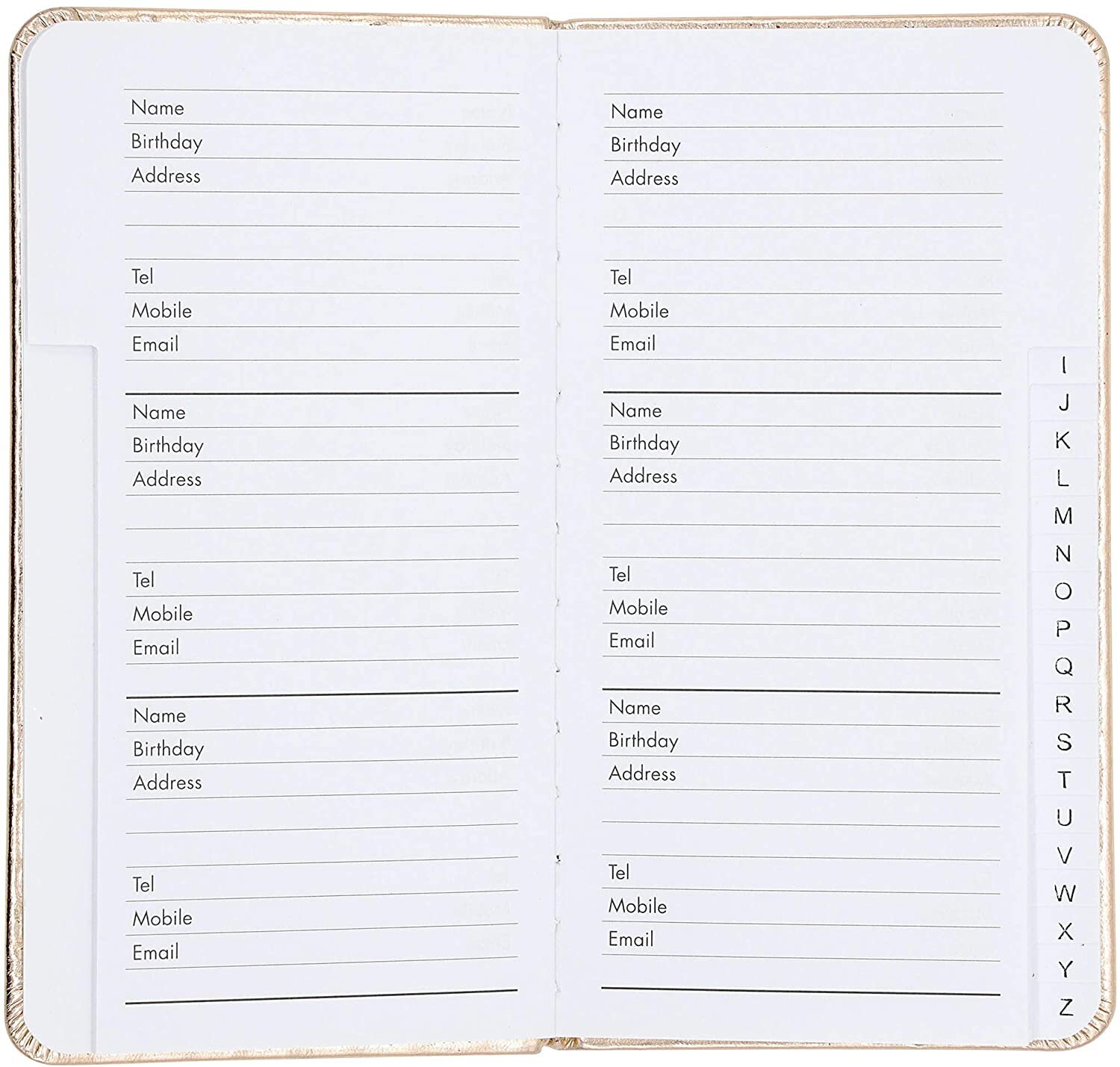 Telephone Address Book A-Z Index Hard Back Cover Slim Address - Etsy UK