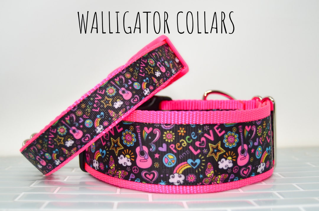 The Peace, Love and Rock and Roll Collars - Etsy