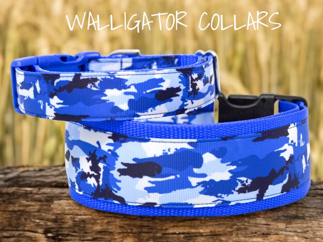 The Blue Camouflage Collars - Etsy