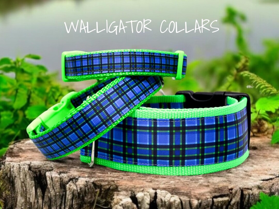 The Blue and Green Plaid Collars - Etsy