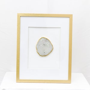 Agate Geode Framed Natural Stone Gallery Art Home Decor Wall Art 12x15 ...