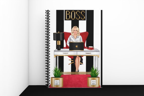 BOSS Lady Notebook/journalcaucasian Lady Journalwriting | Etsy