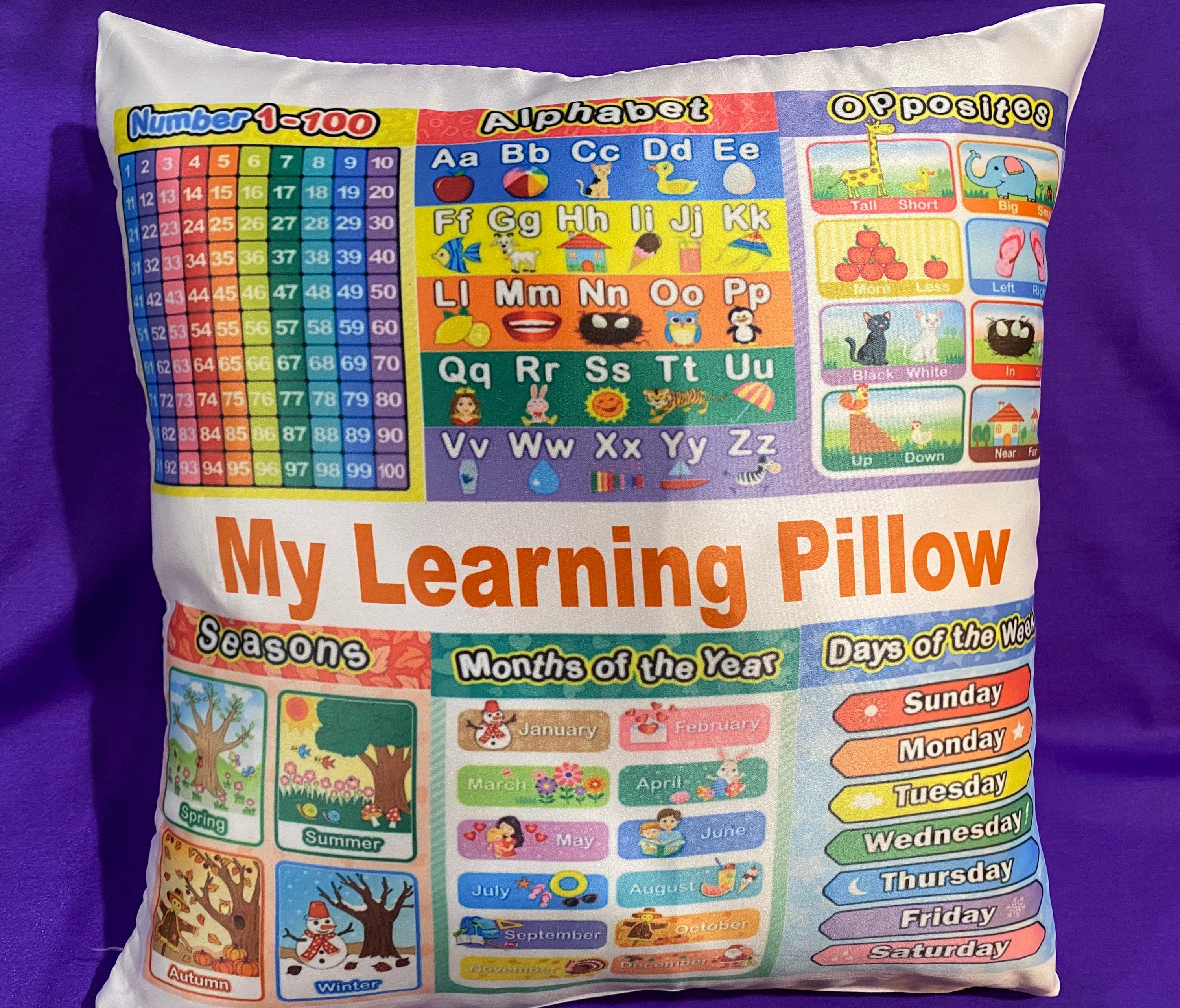 Personalized Learning Pillows | Educational Pillow | Pre-k - 1st Grade ...