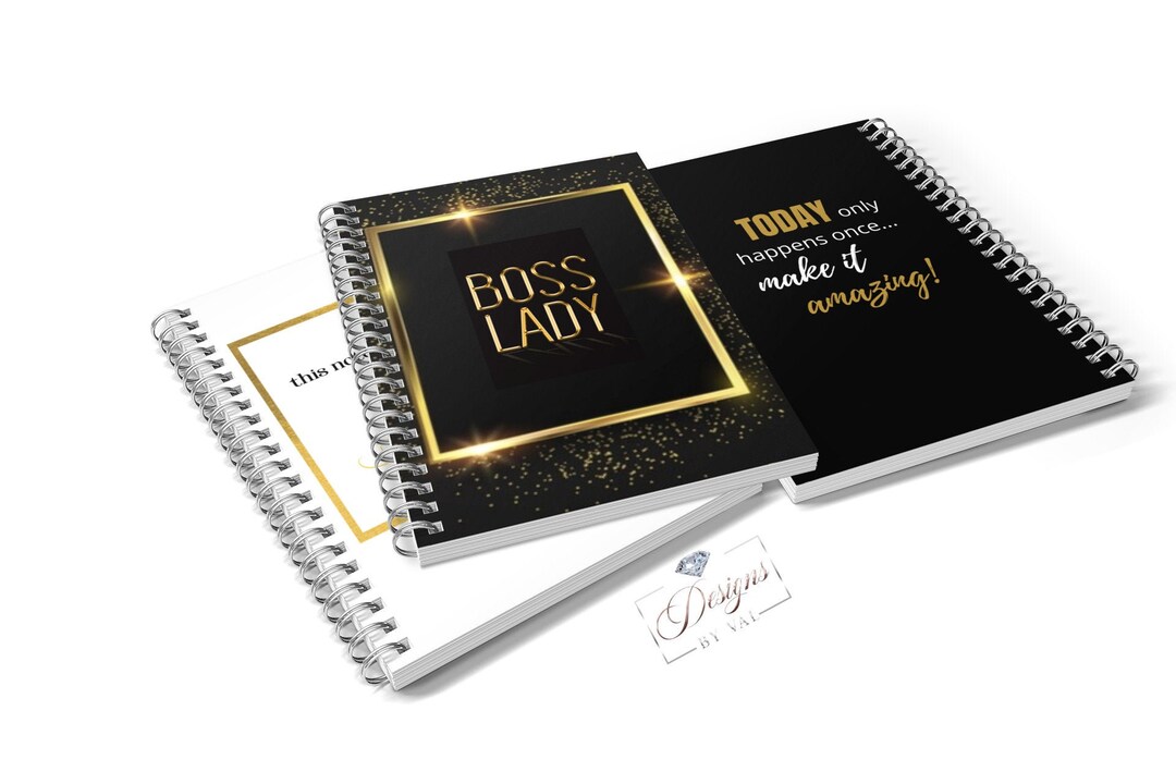 BOSS Lady Notebook-Journal | Journal | Writing Notebook | Black Journal ...