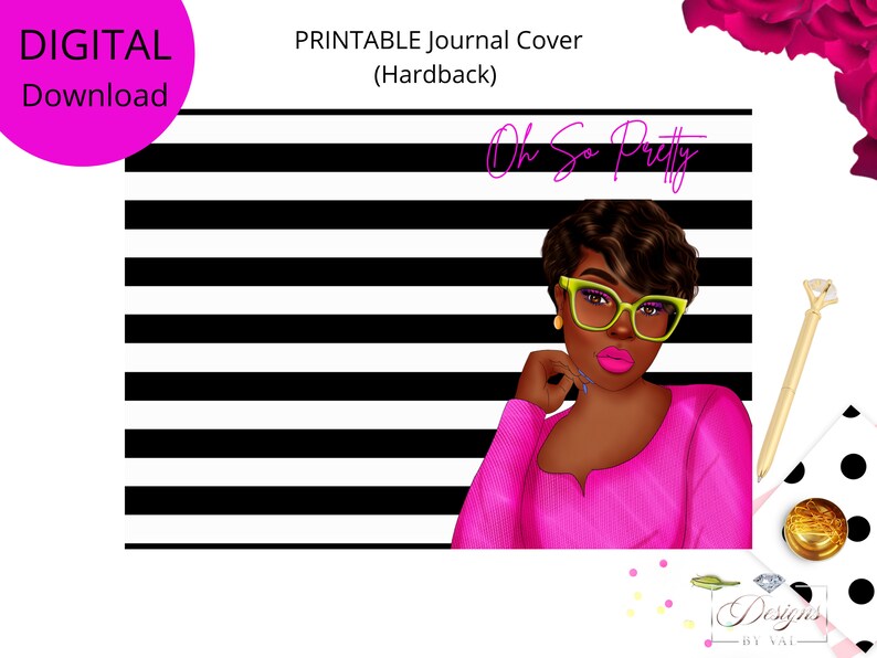 PRINTABLE oh so Pretty Journal Cover Notebook - Etsy
