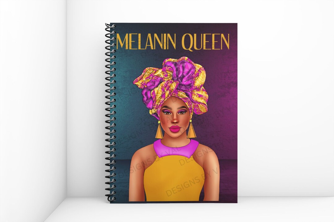 MELANIN QUEEN Journal, African Queen, Spiral Journal, Black Woman ...