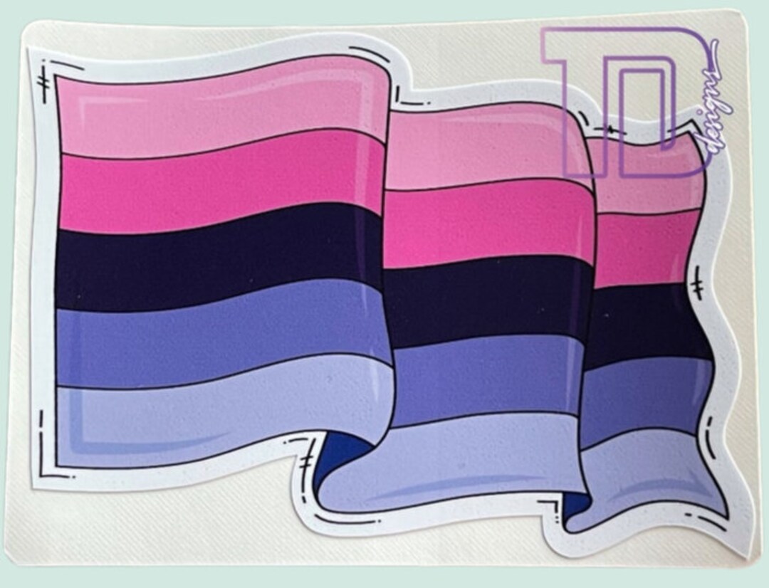 Omnisexual Waving Pride Flag Decal Sticker LGBTQ Rainbow Symbol - Etsy