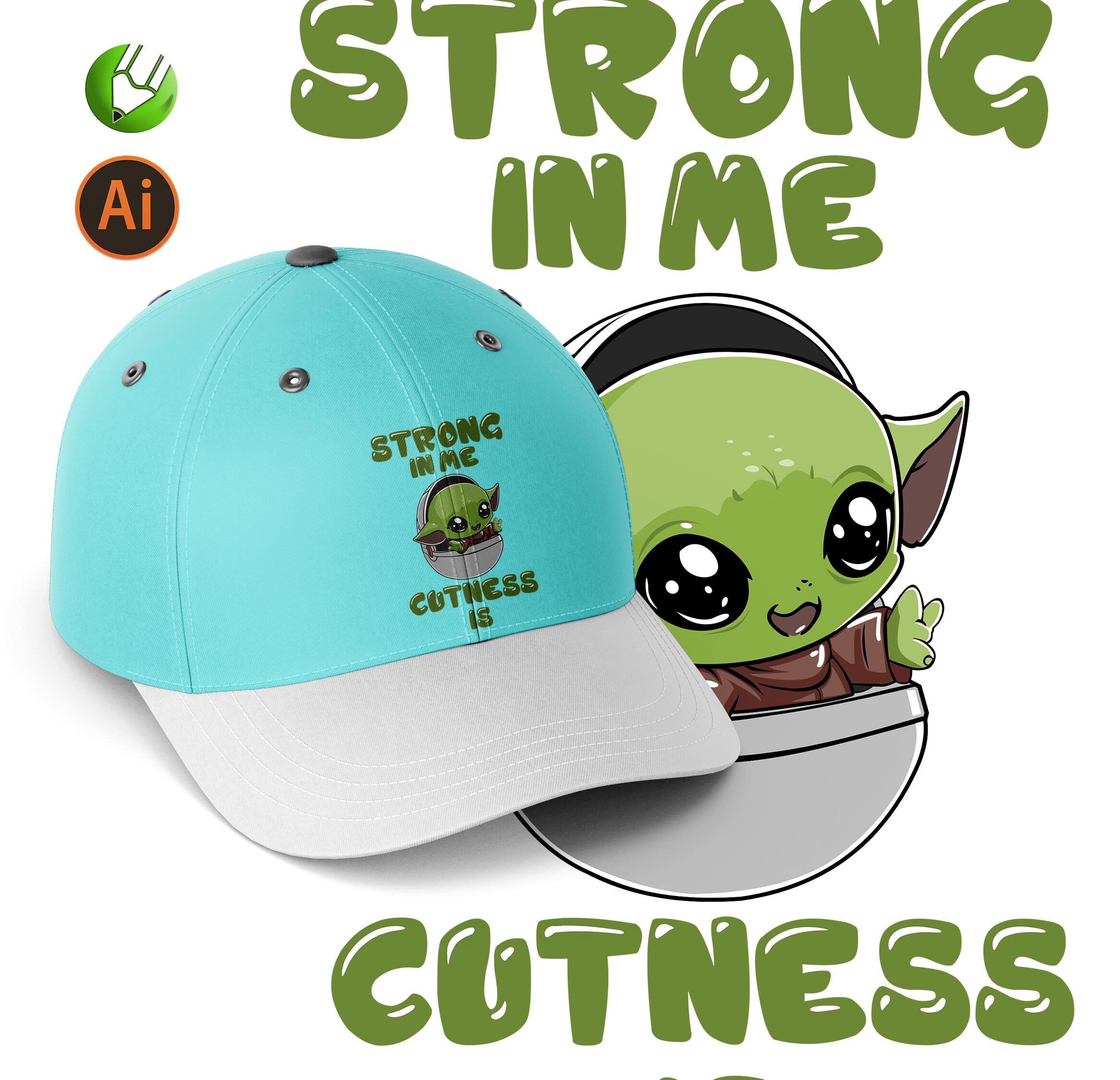 Baby Yoda Vector Art - Etsy