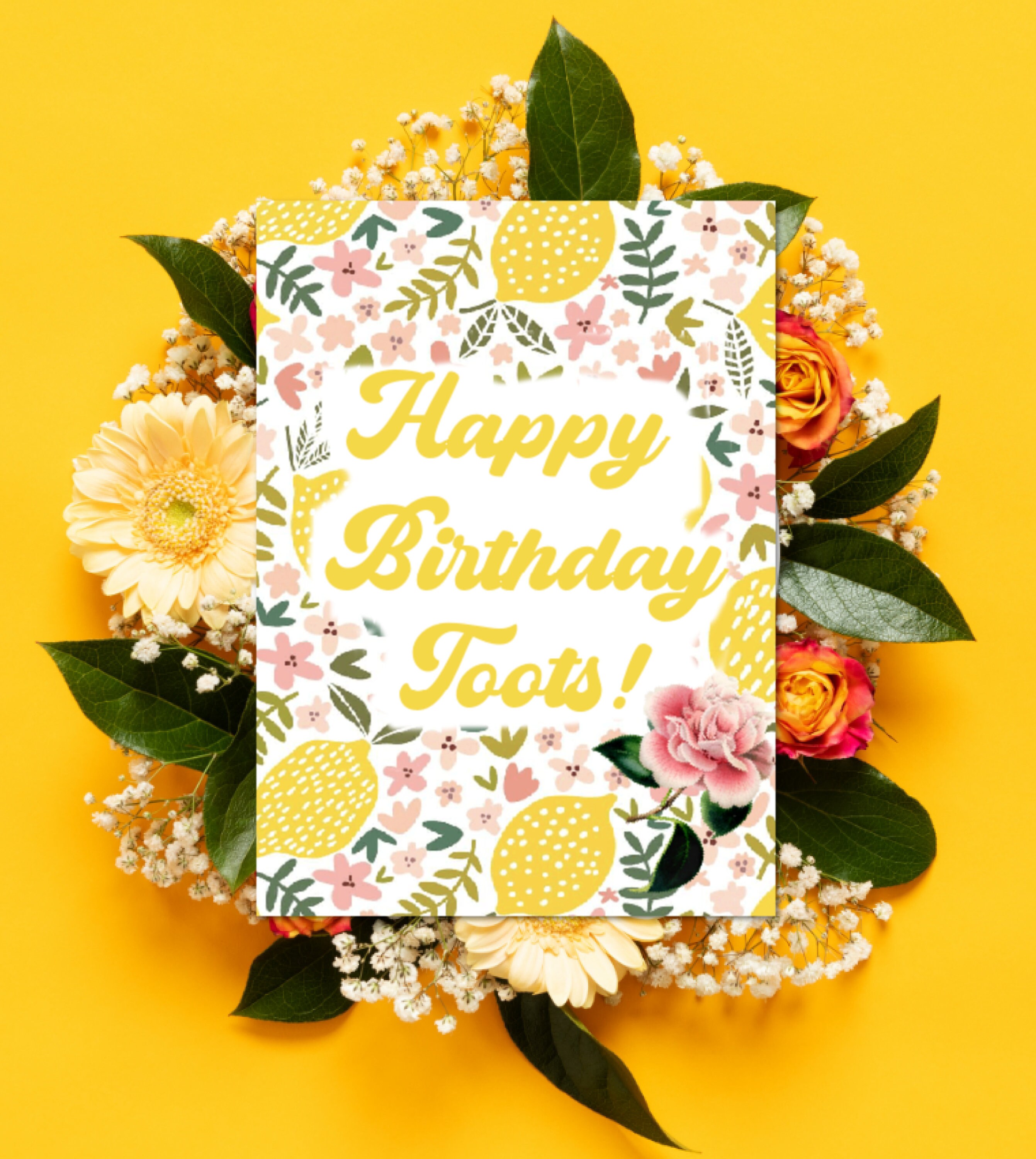 HAPPY BIRTHDAY TOOTS Card Printable Birthday Card Bright | Etsy