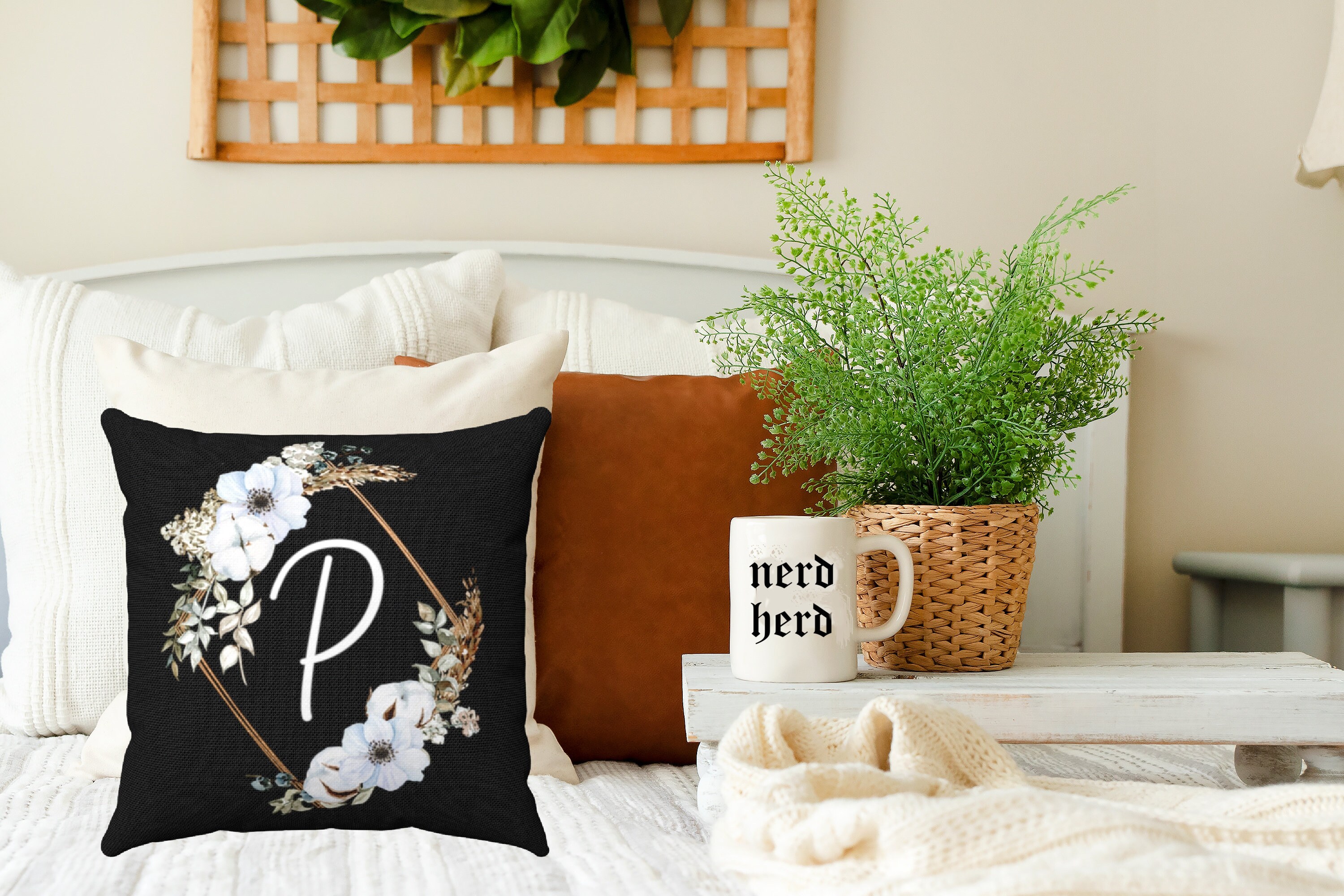 LETTER P PILLOW Cover Initial Pillow Letter P Pillow | Etsy