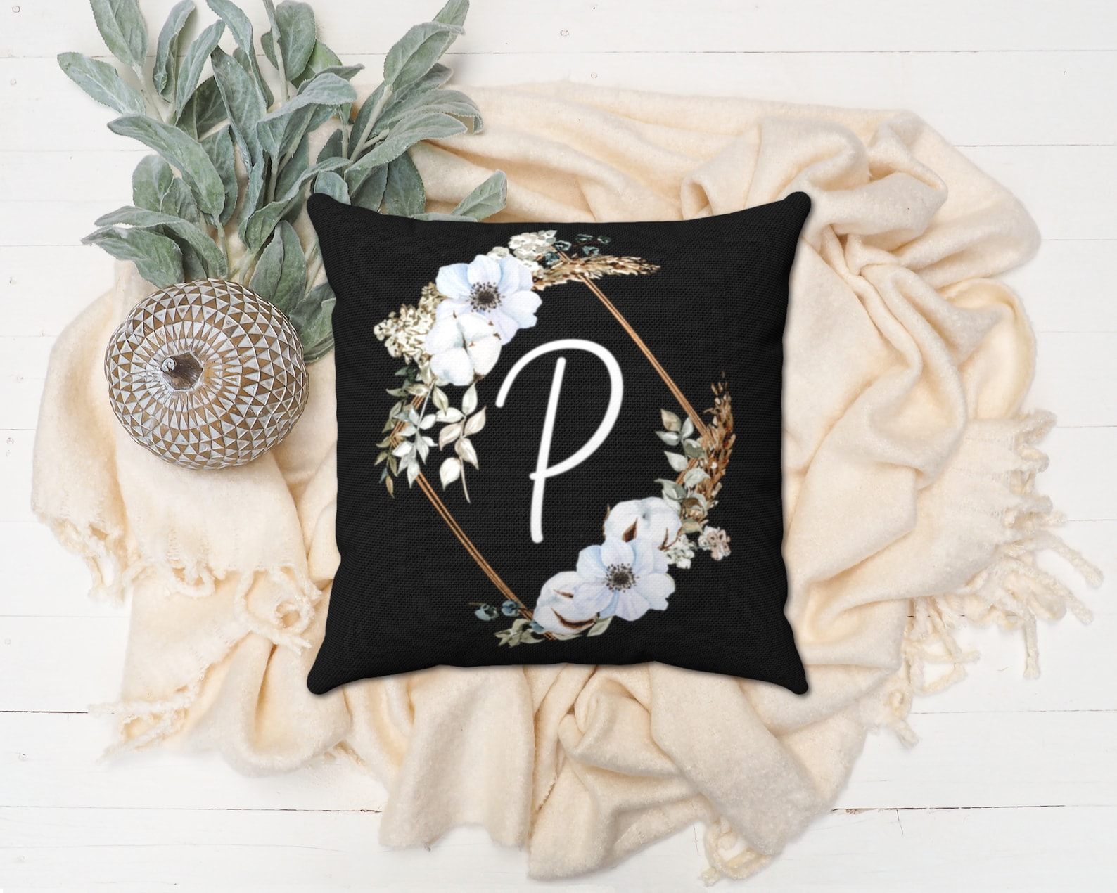 LETTER P PILLOW Cover Initial Pillow Letter P Pillow - Etsy