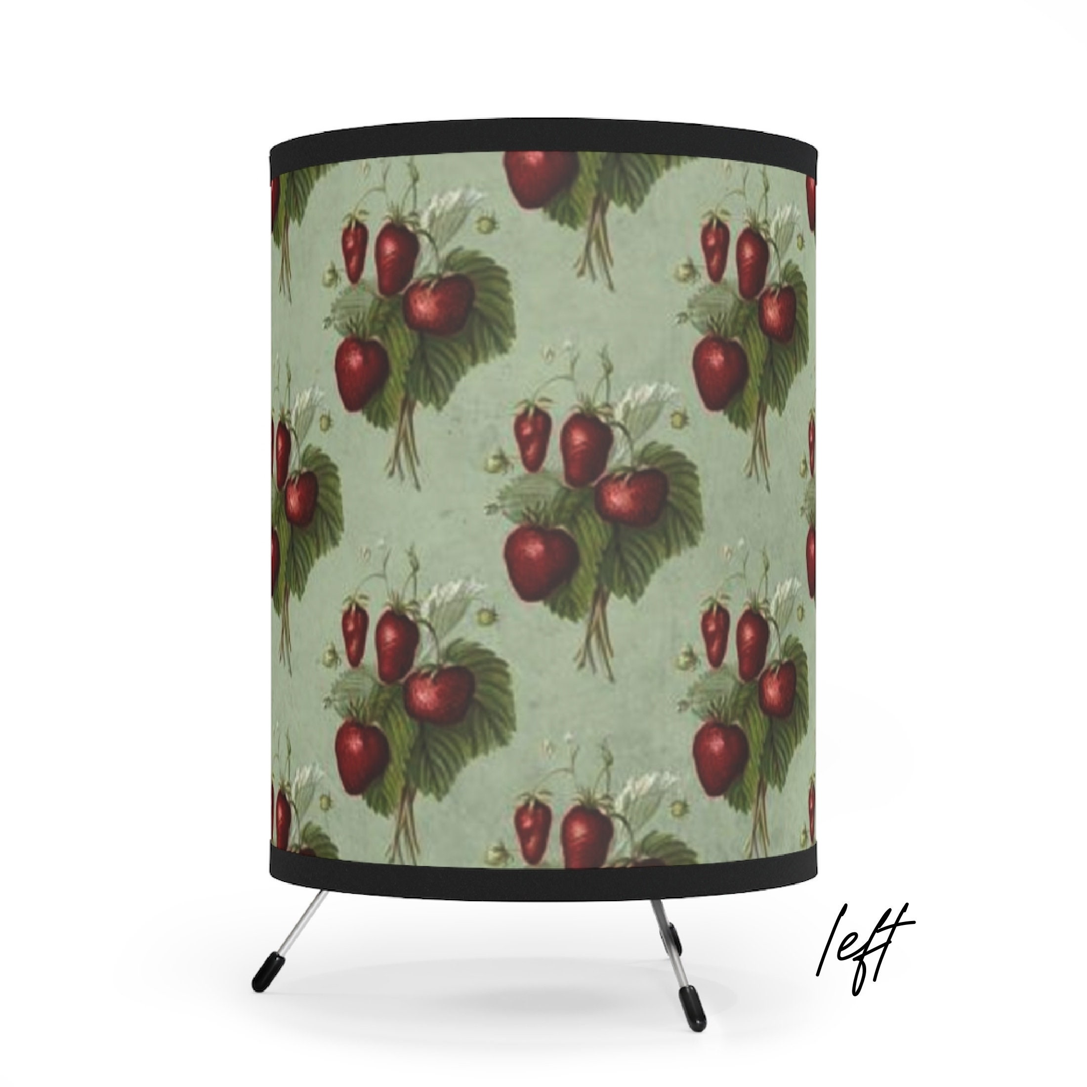 STRAWBERRY LAMP Vintage Strawberry Print Botanical Lamp | Etsy