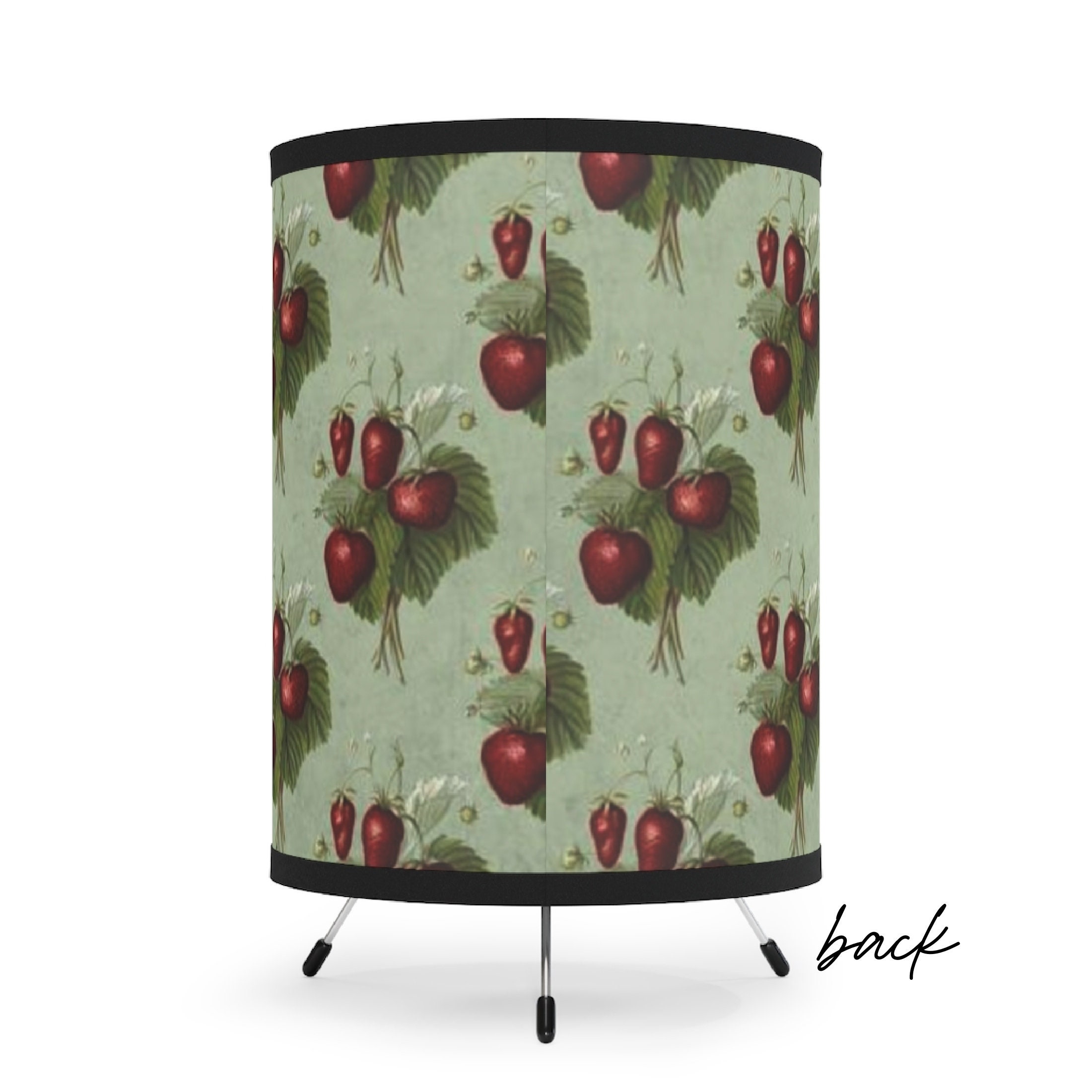 STRAWBERRY LAMP Vintage Strawberry Print Botanical Lamp | Etsy