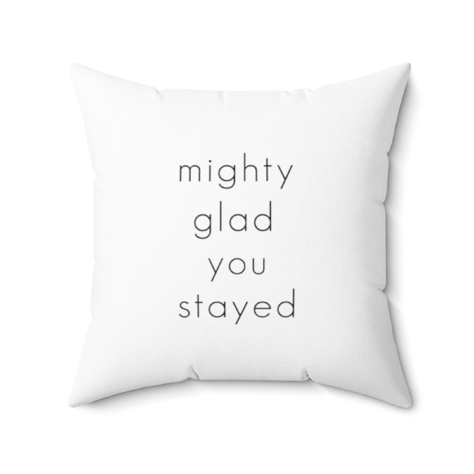 Mighty Glad You Stayed Pillow Cover, Guest Room Pillow Cover, Song ...