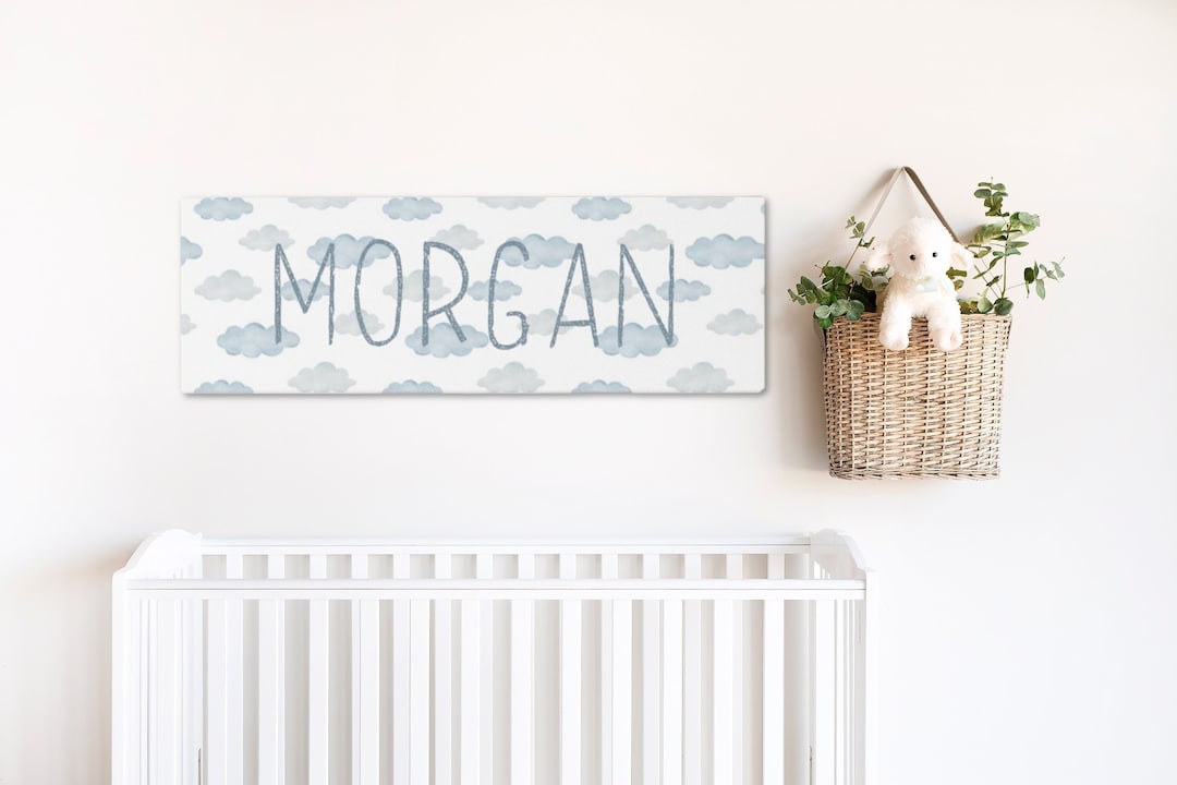 CUSTOM CLOUD SIGN, Kids Name Sign, Nursery Name Sign, Cloud Nursery ...