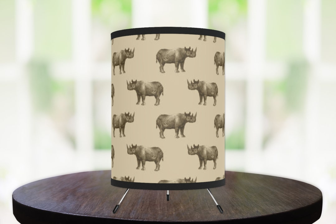 Nashorn Lampe, Nashorn Dekor, Vintage Dekor, Safari, Woodland Dekor ...